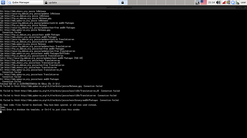 problems update or hacked whonix-qubes 4.0 - Qubes-Whonix - Whonix Forum