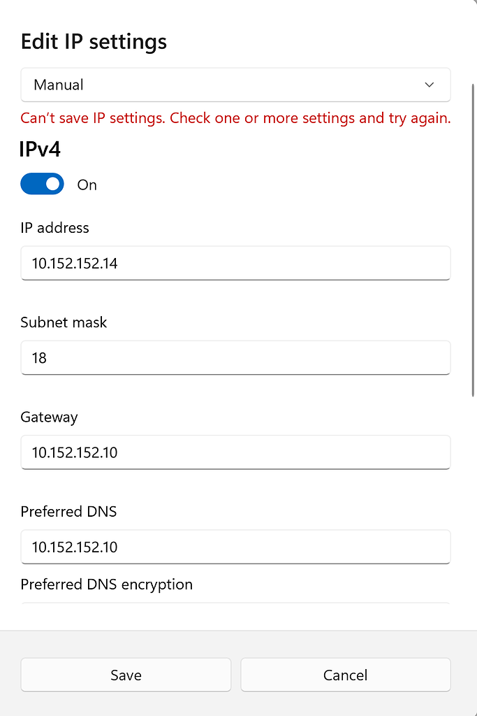 Running into IP assignment issue when using Windows 11 instead of ...